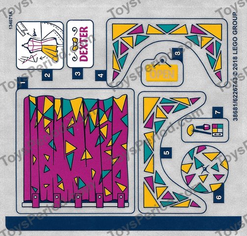 LEGO Sets with Part 41344stk01 Sticker Sheet for Set 41344 - (38681/ ...