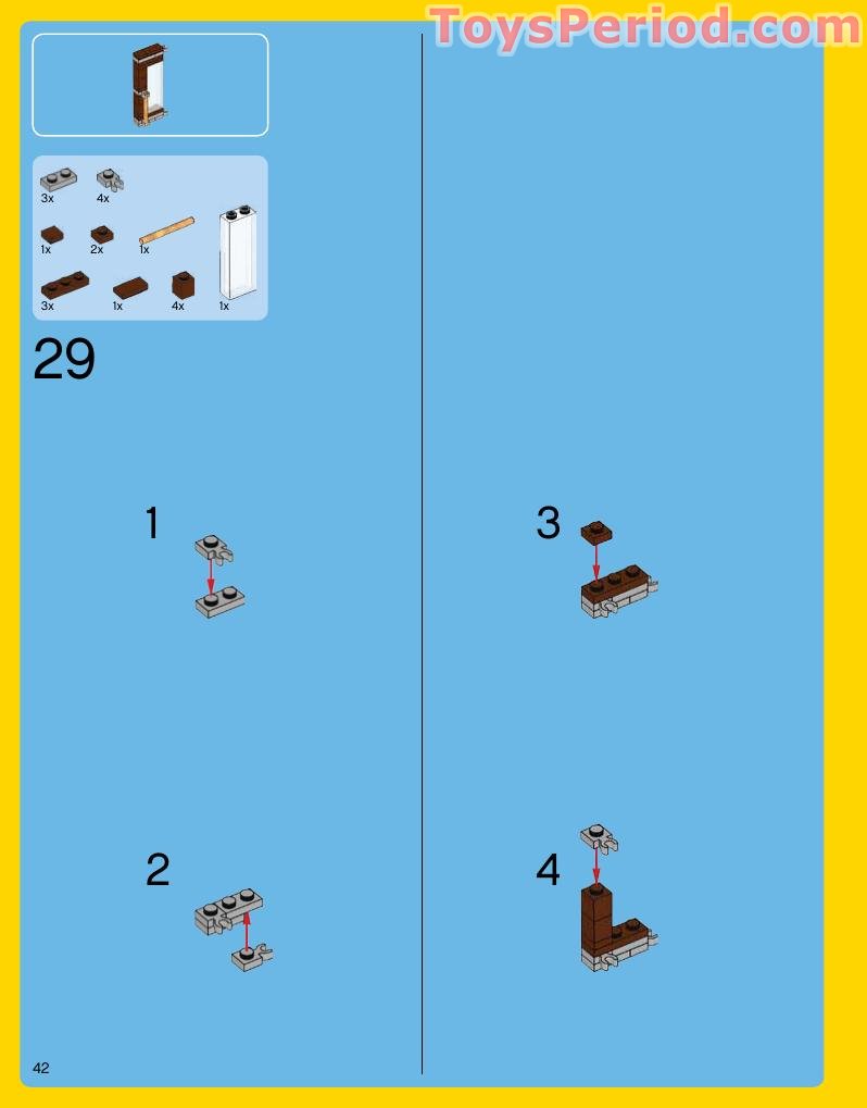 LEGO 10232 Palace Cinema Instructions and Parts List
