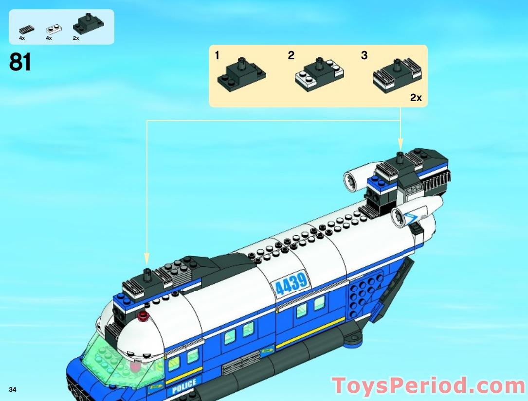 LEGO 4439 Heavy-Duty Helicopter Instructions and Parts List