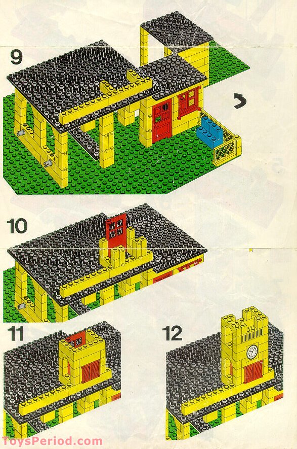 LEGO 374-1 Fire Station Instructions and Parts List