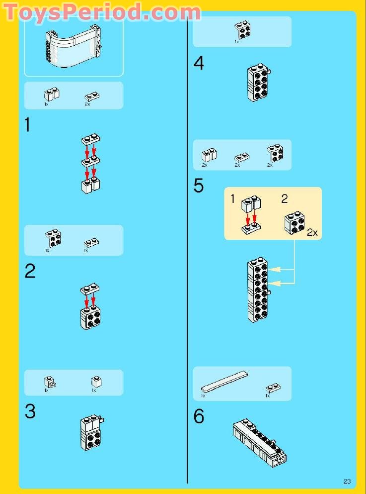 LEGO 10184 Town Plan Instructions and Parts List