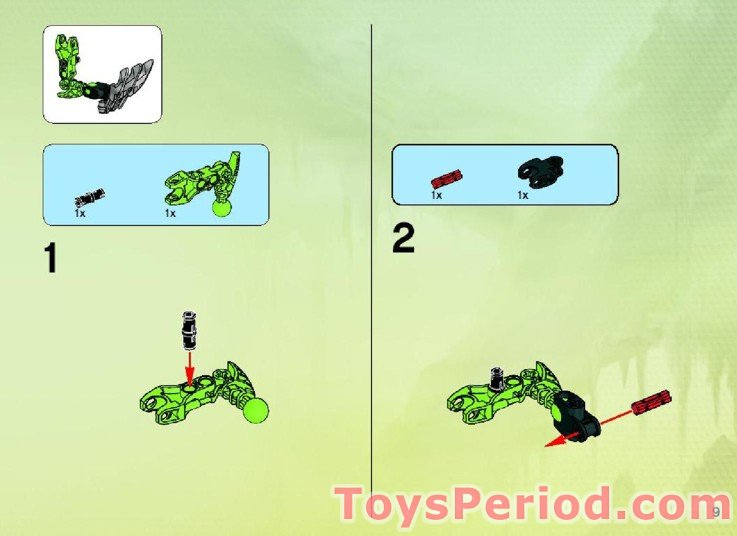 LEGO 8695 Gorast Instructions and Parts List