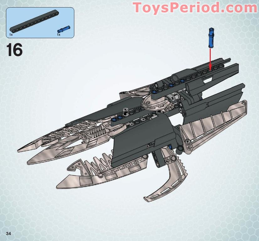 LEGO 8697 Toa Ignika Instructions and Parts List