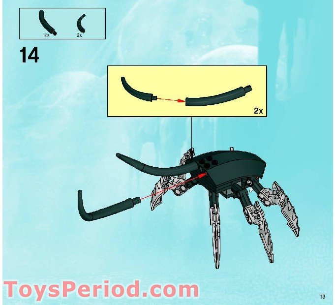 LEGO 8926 Toa Undersea Attack Instructions and Parts List