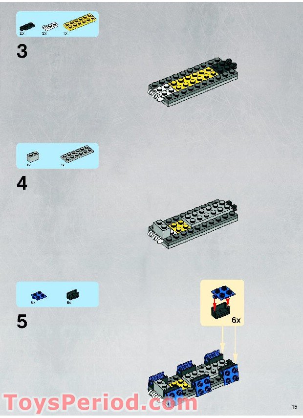LEGO 8019 Republic Attack Shuttle Instructions and Parts List
