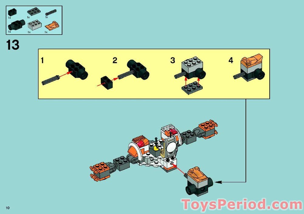 LEGO 8108 Mobile Devastator Instructions and Parts List
