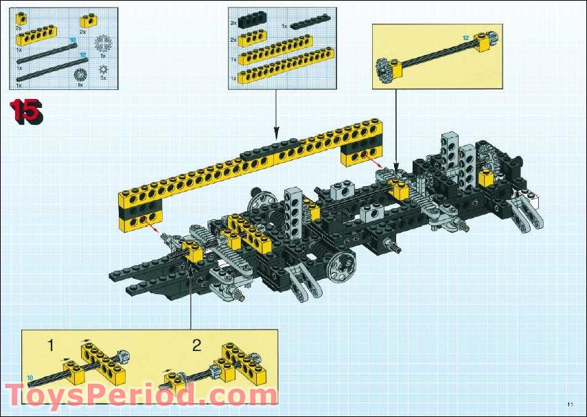 LEGO 8438 Pneumatic Crane Truck Instructions and Parts List