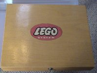 LEGO 822-2 Wooden Storage Box Medium (Single Latch) with Contents Set ...