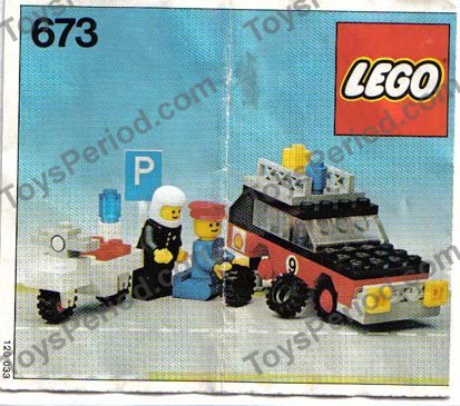 LEGO 673 Rally Repair Crew Instructions and Parts List