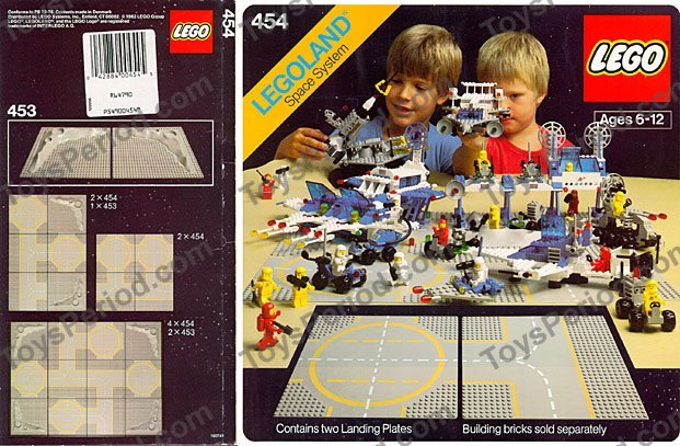 LEGO 454-1 Lunar Landing Plates Set Parts List