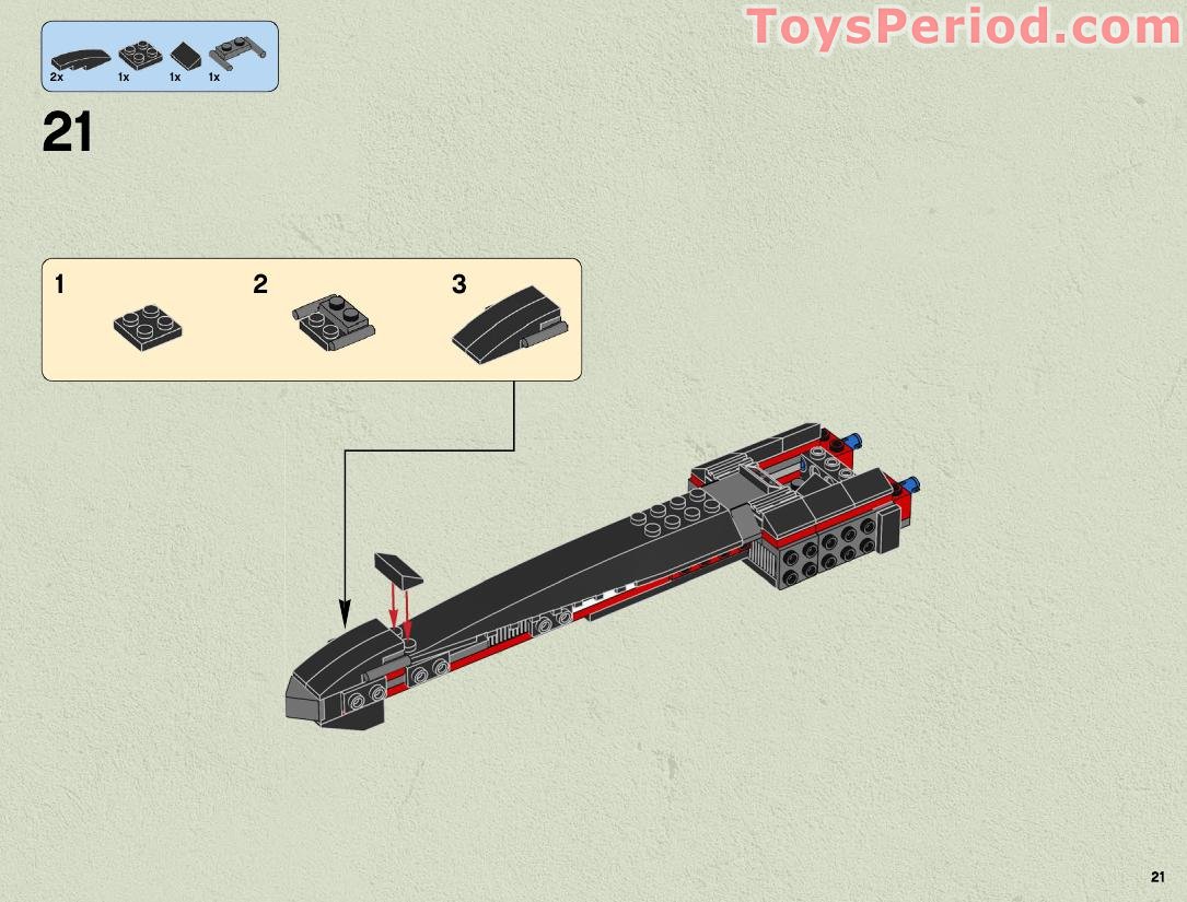 LEGO 75018 Jek-14's Stealth Starfighter Instructions and Parts List