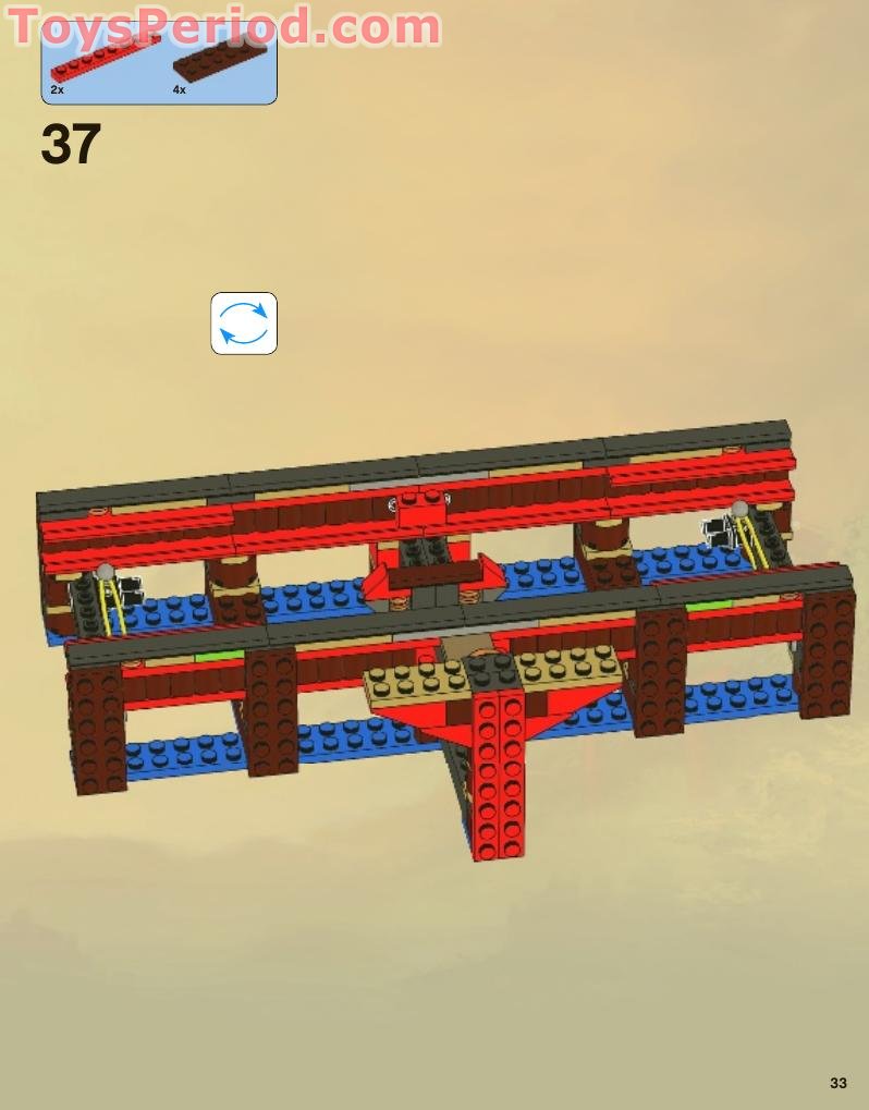 LEGO 2507 Fire Temple Instructions and Parts List