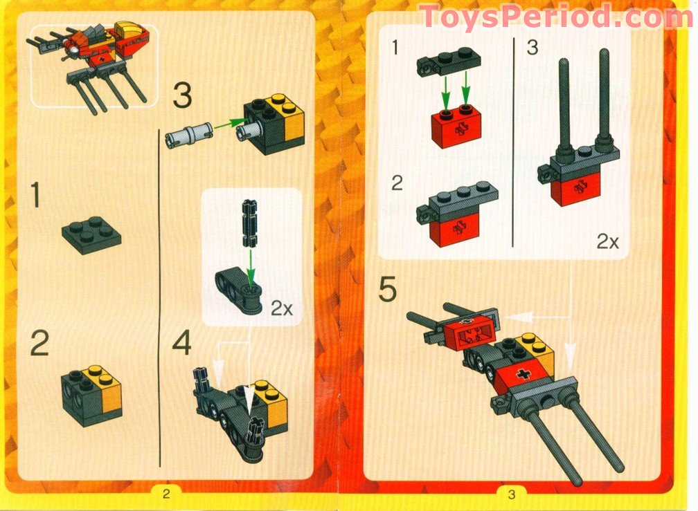 LEGO 4413 Arachno Pod Instructions and Parts List