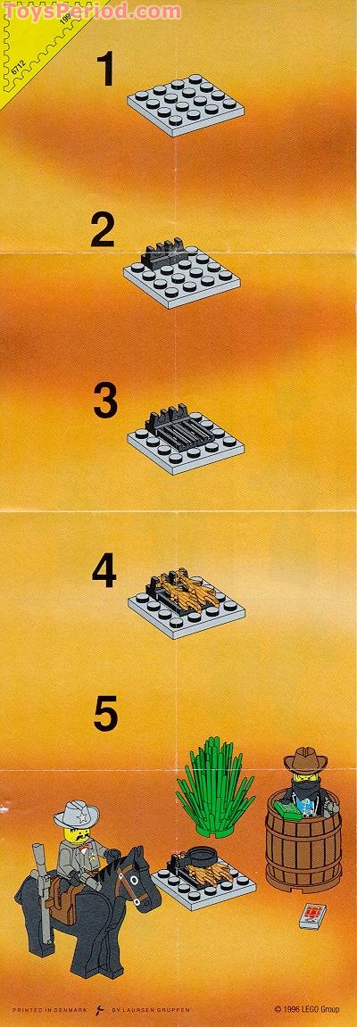 LEGO 6712 Sheriff's Showdown Instructions and Parts List