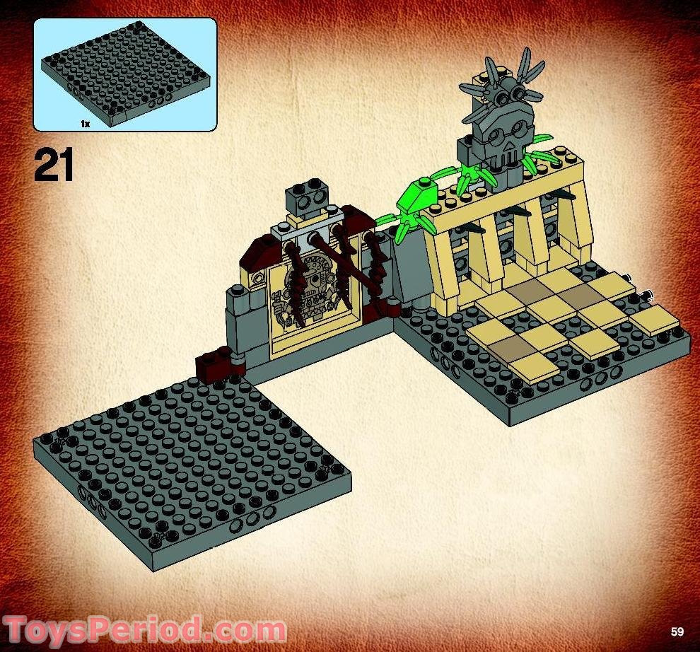LEGO 7623 Temple Escape Instructions and Parts List