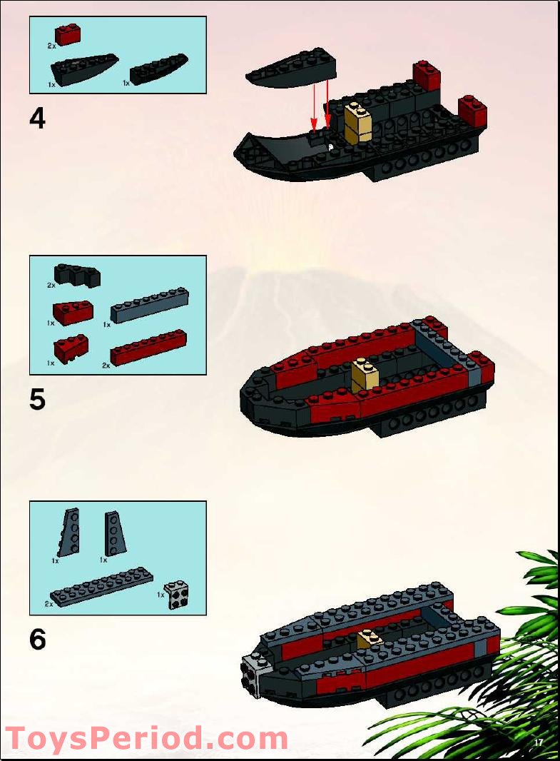 LEGO 7298 Dino Air Tracker Instructions and Parts List