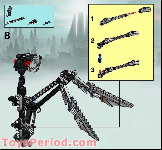 LEGO 8621 Turaga Dume and Nivawk Instructions and Parts List