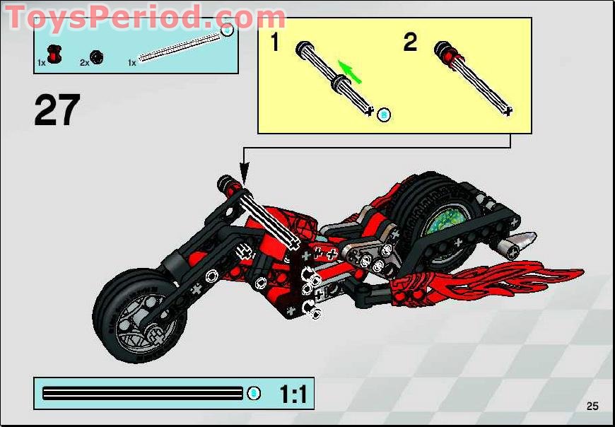 LEGO 8645 Muscle Slammer Bike Instructions and Parts List