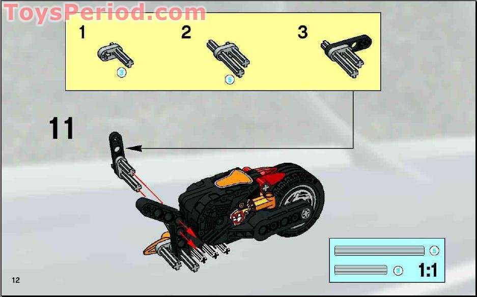 LEGO 8355 H.O.T. Blaster Bike Instructions and Parts List