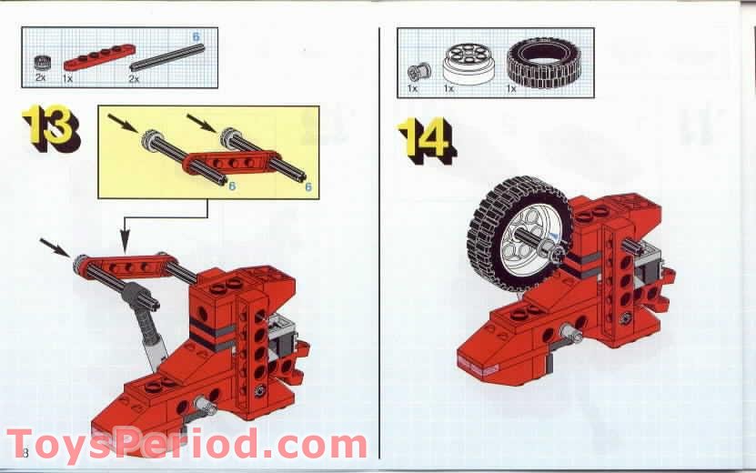 LEGO 8210 Nitro GTX Bike Instructions and Parts List