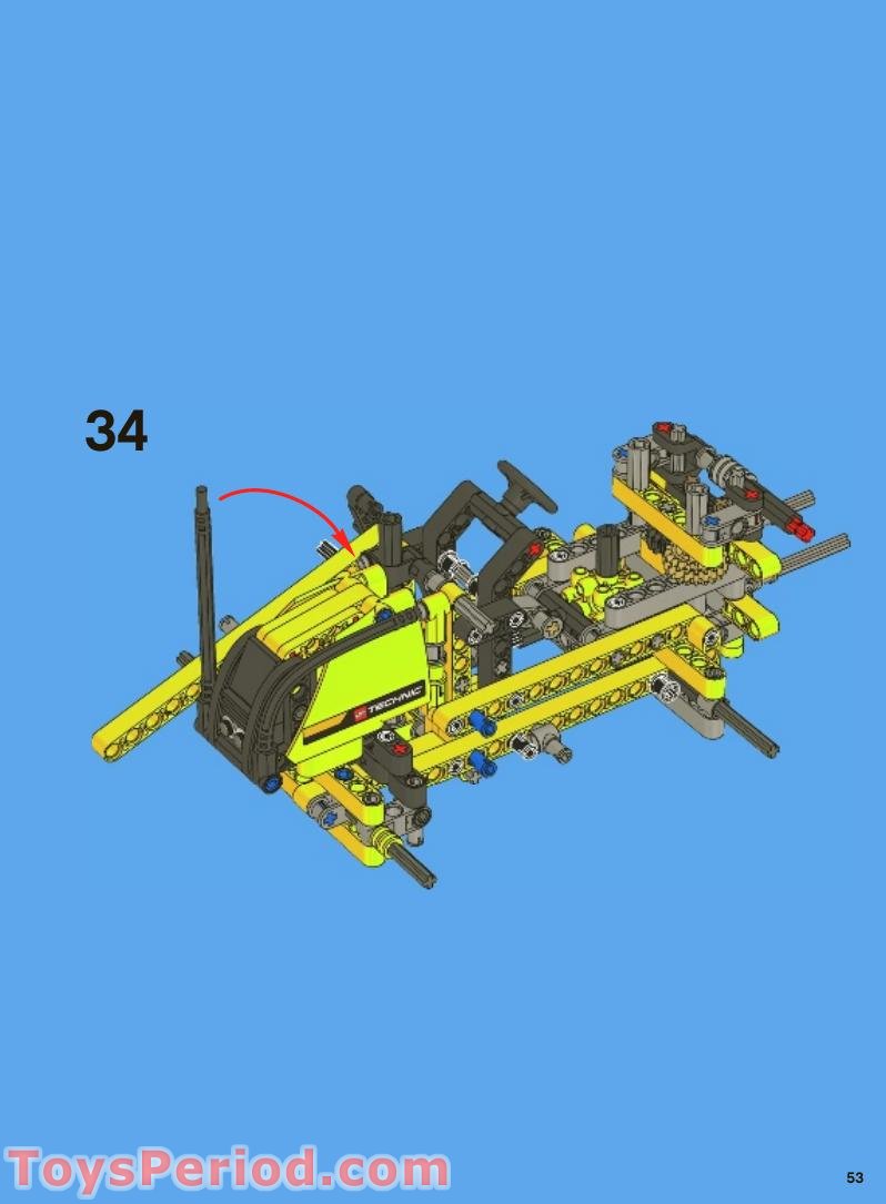 LEGO 8069 Backhoe Loader Instructions and Parts List