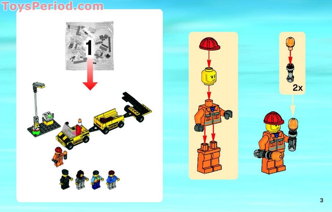 LEGO 3182 Airport Instructions and Parts List