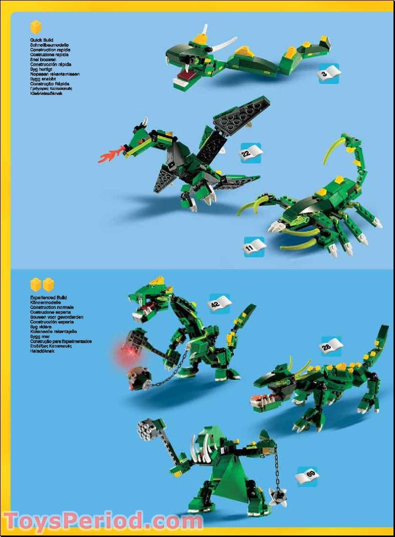 LEGO 4894 Mythical Creatures Instructions and Parts List