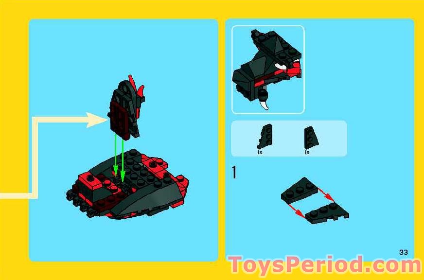LEGO 4994 Fierce Creatures Instructions and Parts List