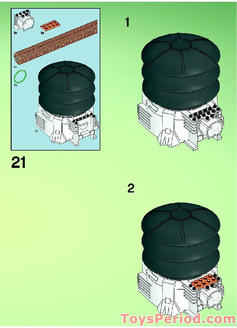 LEGO 7690 MB-01 Eagle Command Base Instructions and Parts List