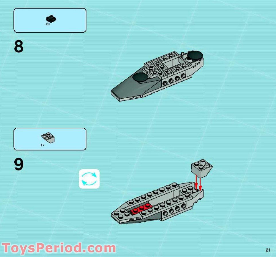LEGO 8637 Mission 8: Volcano Base Instructions and Parts List