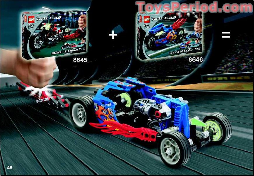 LEGO 8645 Muscle Slammer Bike Instructions and Parts List