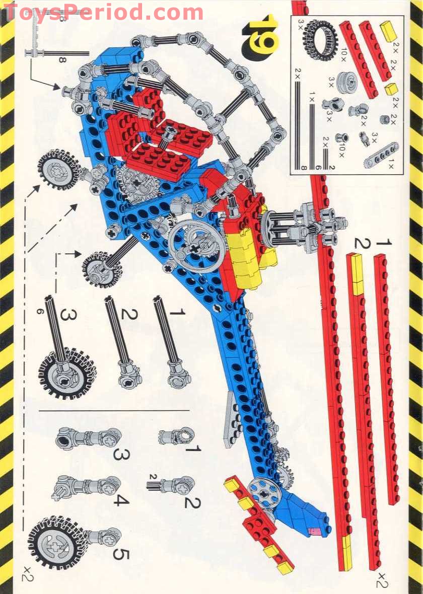 LEGO 8844 Helicopter Instructions and Parts List