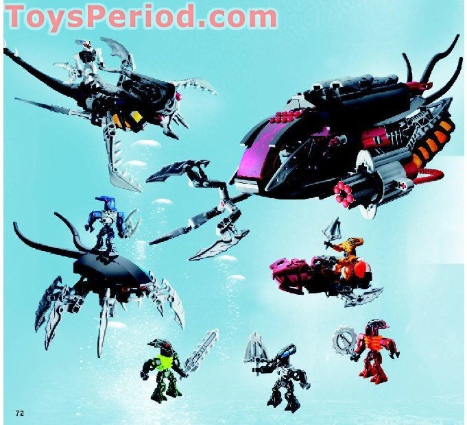 LEGO 8926 Toa Undersea Attack Instructions and Parts List