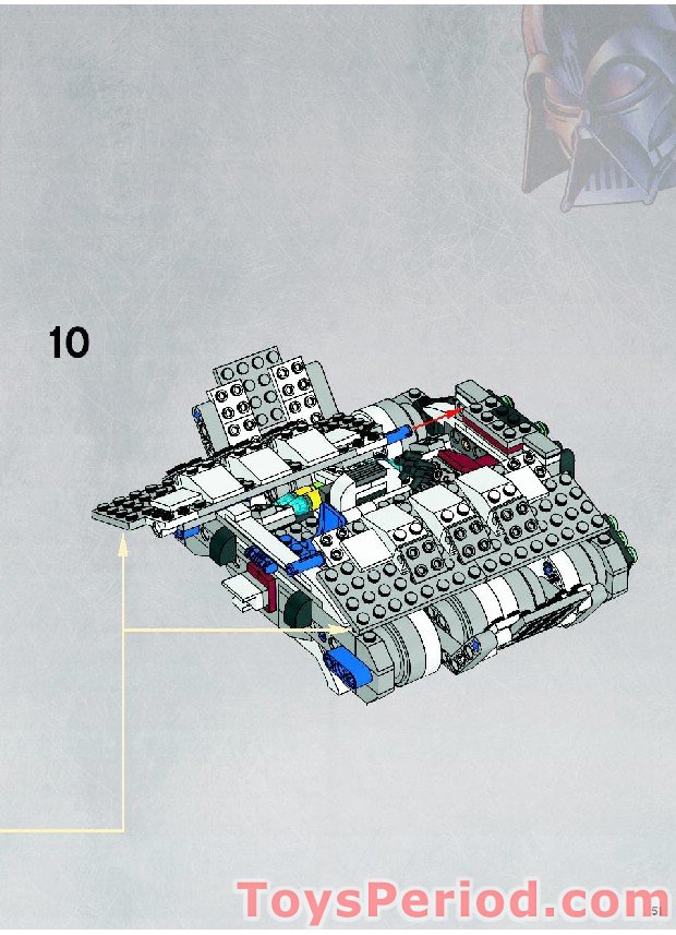 LEGO 8019 Republic Attack Shuttle Instructions and Parts List