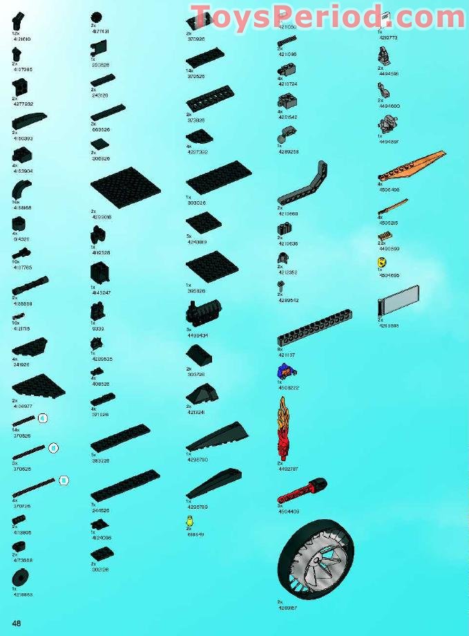 LEGO 8107 Fight for the Golden Tower Instructions and Parts List