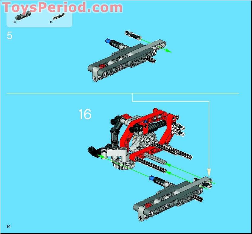 LEGO 8283 Telehandler (Front End Loader) Instructions and Parts List