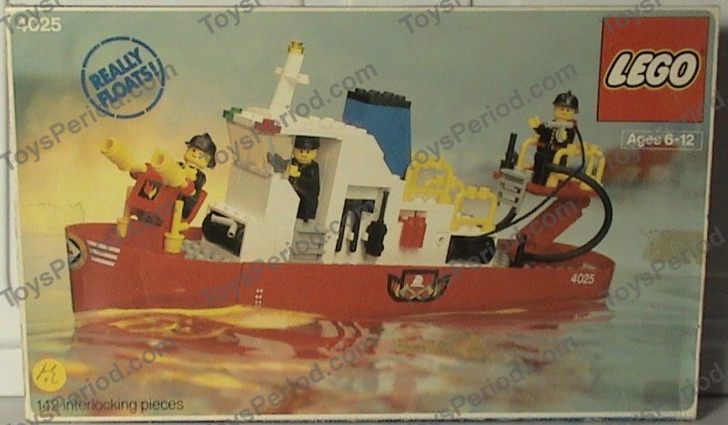 LEGO 4025 Fire Boat Instructions and Parts List
