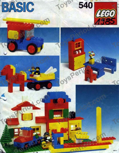 LEGO 540-1 Basic Building Set Instructions and Parts List