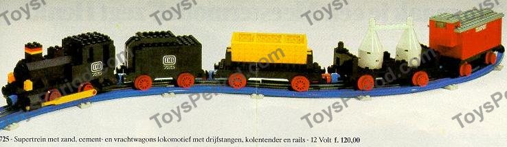 LEGO 725-2 12v Freight Train and Track Instructions and Parts List