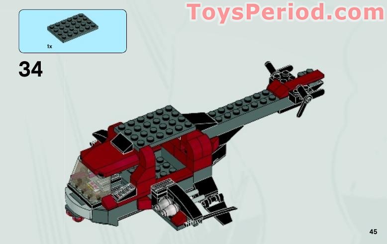LEGO 6866 Wolverine's Chopper Showdown Instructions and Parts List