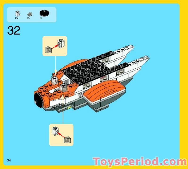 LEGO 7345 Transport Chopper Instructions and Parts List