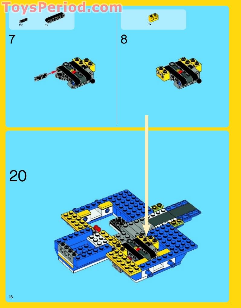 LEGO 31011 Aviation Adventures Instructions and Parts List