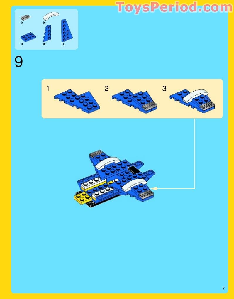 LEGO 31011 Aviation Adventures Instructions and Parts List