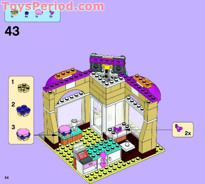 LEGO 41006 Downtown Bakery Instructions and Parts List