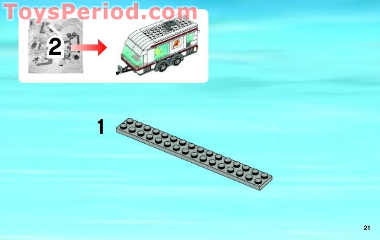 LEGO 4435 Car and Caravan Instructions and Parts List