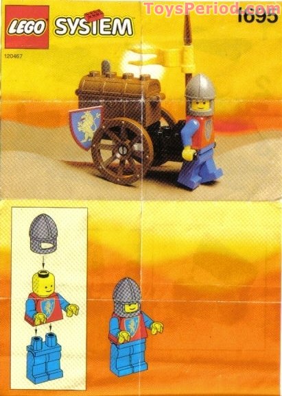 LEGO 1695 Treasure Cart - Boxed Instructions and Parts List
