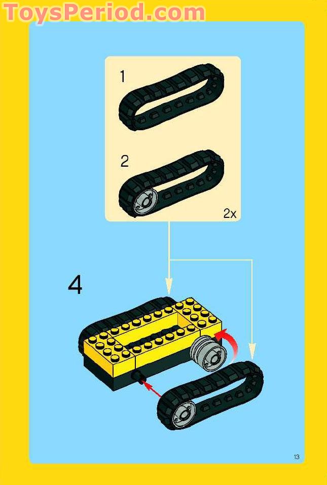 LEGO 6187 Road Construction Set Instructions and Parts List