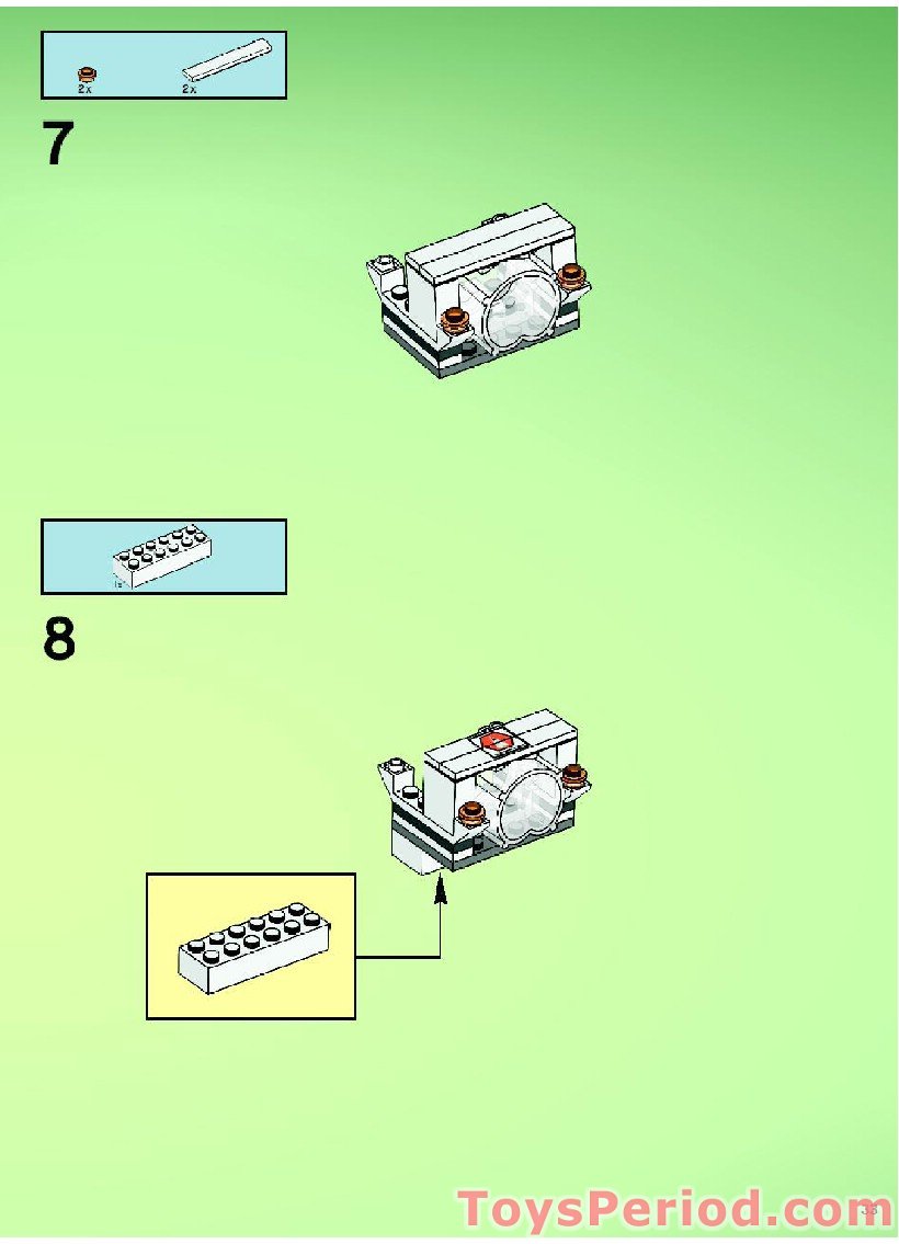 LEGO 7690 MB-01 Eagle Command Base Instructions and Parts List