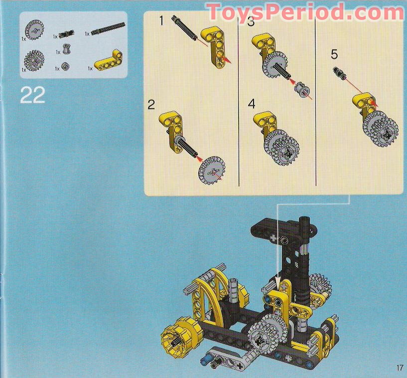 LEGO 8419 Excavator Instructions and Parts List
