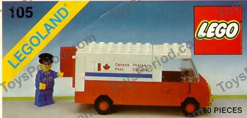 LEGO 105-1 Canada Post Truck Instructions and Parts List